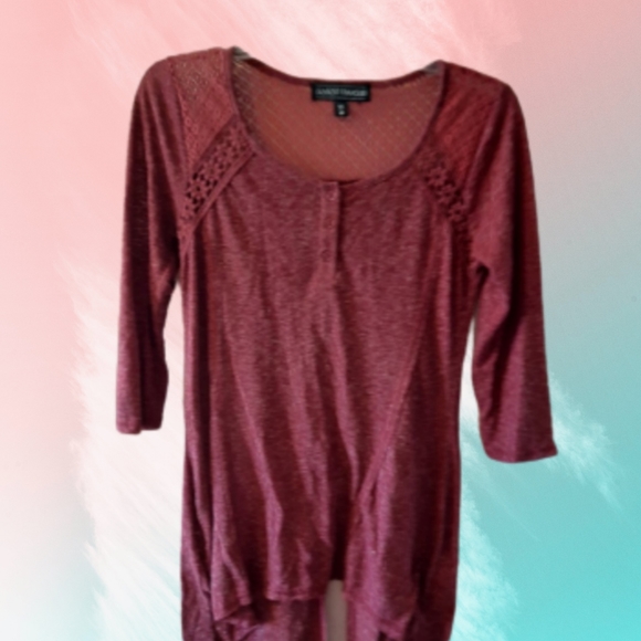 Almost Famous | Tops | 2 For Almost Famous Wine Red Tunic Top | Poshmark